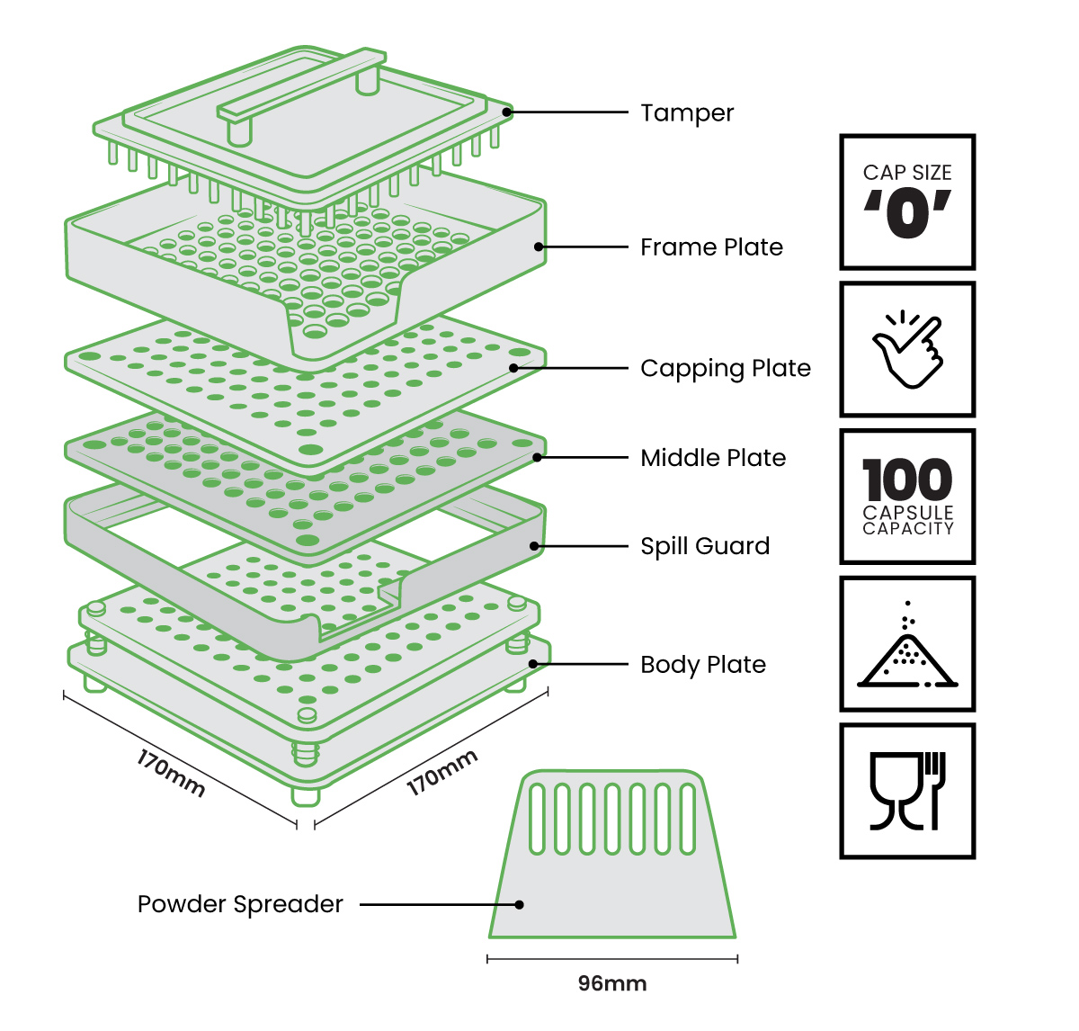 Capsule Filler 100 | Size 0 | Dispensary Supply Canada